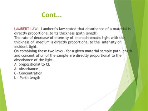 Uv Visible Spectroscopy Pptx Chemistry Science
