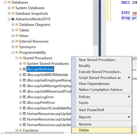 Fixing Inconsistent Metadata In Ms Sql Procedures