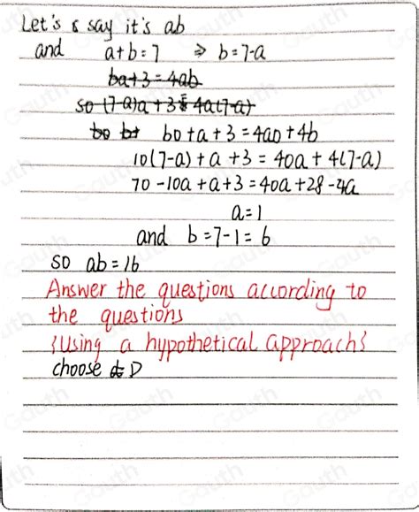 Solved The Sum Of The Digits Of A Two Digit Number Is 7 If The Digits Are Reversed The New