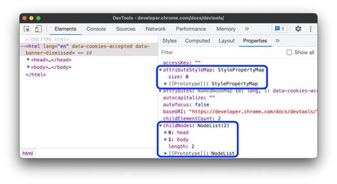 View The Properties Of Dom Objects Chrome Devtools Chrome For