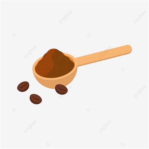 커피 가루 벡터 일러스트 레이 션의 숟가락 커피 가루 커피 콩 숟가락 Png 일러스트 및 벡터 에 대한 무료 다운로드 Pngtree