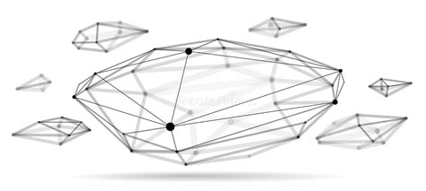 Dimensional Lattice Mesh Vector Abstraction 3d Polygonal Design Abstract Shape Isolated Over