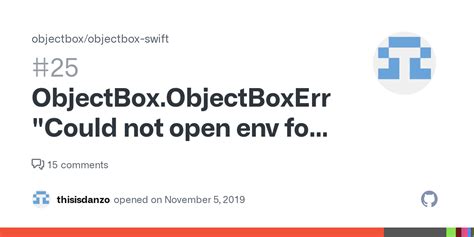 Objectbox Objectboxerror Storagegeneral Message Could Not Open Env