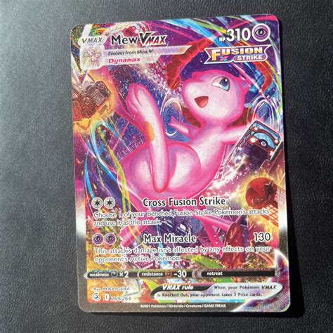 Pokemon Tcg Mew Vmax Fusion Strike 269264 Secret Rare Full Alt Art