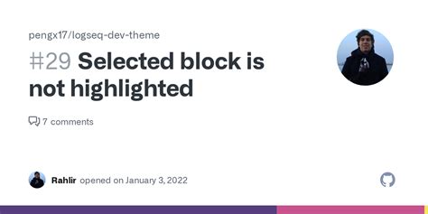 selected block is not highlighted · issue 29 · pengx17 logseq dev theme · github