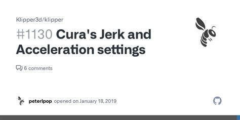 Curas Jerk And Acceleration Settings · Issue 1130 · Klipper3dklipper