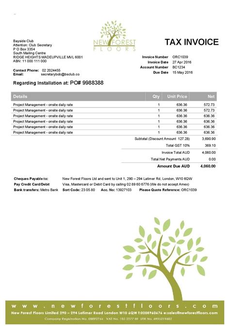 Xero Custom Invoice Template Chasiupaperstimes