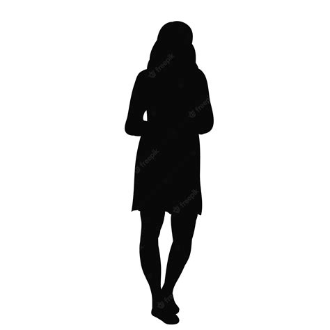 Premium Vector Vector Isolated Black Silhouette Girl