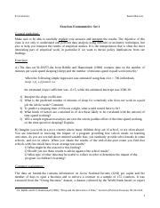 Econometrics Problem Set Doc Econometrics Karen Macours Exercises Econometrics Set