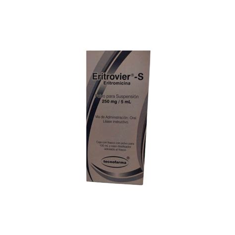 Eritrovier S Eritromicina 250 Mg 5ml Mexipharmacy Farmacia