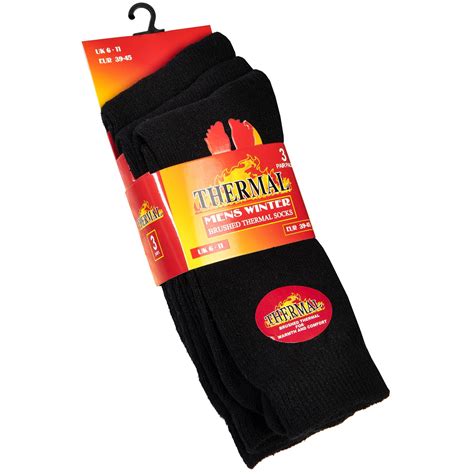 Mens Thermal Socks Winter Warm Brushed Thick Sock Work 3 6 Pairs Sizes