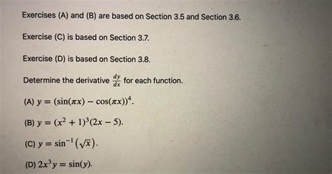 Solved Exercises A And B Are Based On Section 3 5 And Chegg Com