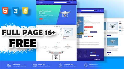 ecommerce wesbite template html css dropshipping