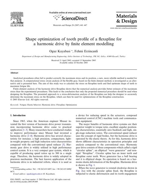 1 Shape Optimization Of Tooth Profile Pdf