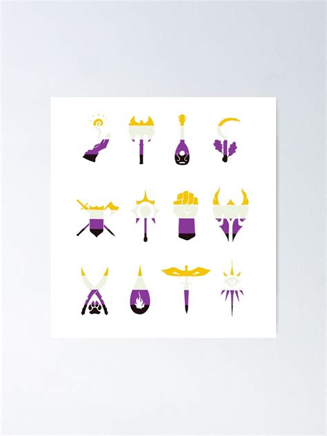 Non Binary Dnd Class Logo 5e Poster For Sale By Ceruleansiren97