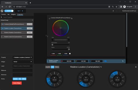 remote control web application for unreal engine unreal engine 5 5 documentation epic