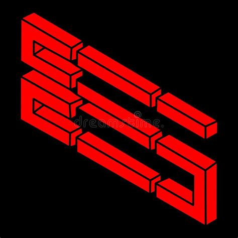 Impossible Shapes Optical Illusion Logo Vector Illustration Optical Art Object Geometric