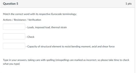 Solved Question 5 1 Pts Match The Correct Word With Its Chegg Com