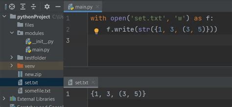Python Write Set To File