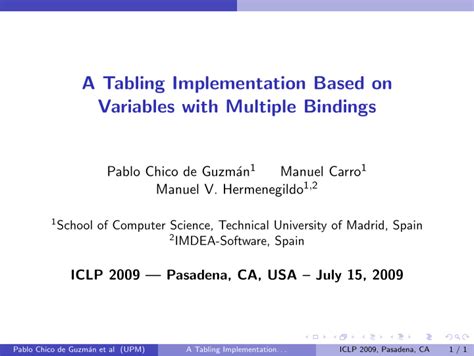 [ppt] a tabling implementation based on variables with multiple bindings powerpoint