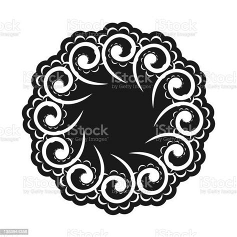 아라베스크와 꽃 요소가 있는 오리엔탈 패턴 로고 문신 인쇄 물 및 엽서에 적합합니다 흰색 배경에 격리 벡터 일러스트레이션 곡선에 대한 스톡 벡터 아트 및 기타 이미지