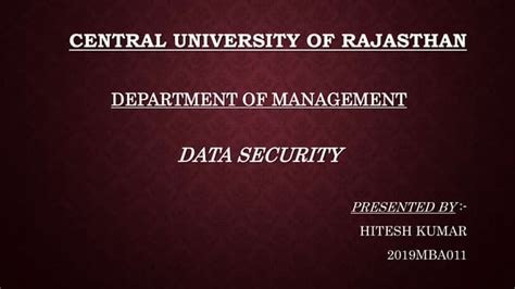 Data Security Ppt