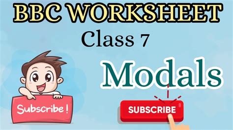 Modals Class 7 Bbc Practice Worksheets English Grammar All
