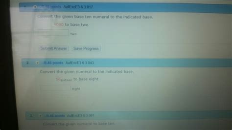 Solved Convert The Given Base Ten Numeral To The Indicated
