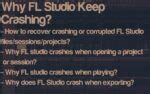Why Does Fl Studio Keep Crashing Various Scenarios