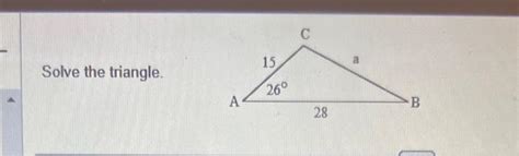 Solved Solve The Triangle Chegg