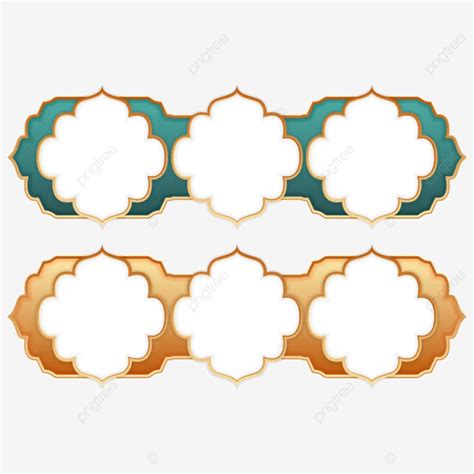 럭셔리 황금 아랍어 이슬람 텍스트 상자 제목 프레임 테두리 Infographic 세트 벡터 고급 이슬람 텍스트 상자