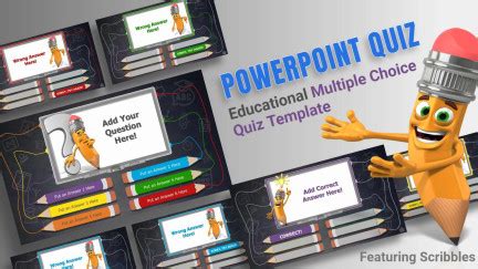 Multiple Choice Educational PowerPoint Quiz Template