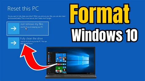 How To Format Windows 10 Laptop Pc Reset Windows 10 Pc Without Losing Data Youtube