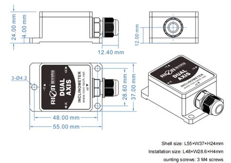 Mini Single Dual Axis Inclinometer Digital Angle Senosr Rs232 Rs485 Ttl Modbus Tiltmeter