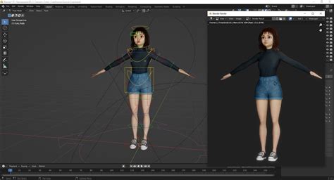 D Model Realistic Stylized Cartoon Female D Model Naked Woman Rigged VR AR Low Poly CGTrader