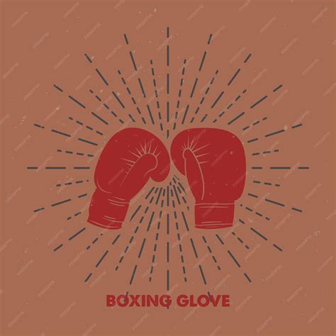 권투 분노 장갑 그림 프리미엄 벡터