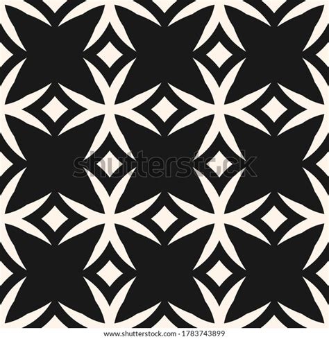 Simple Monochrome Vector Seamless Pattern Black Stock Vector Royalty