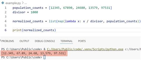 How To Divide Each Element In A List By A Number In Python