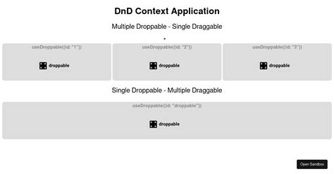 Dnd Multiple Droppable Single Draggable Codesandbox