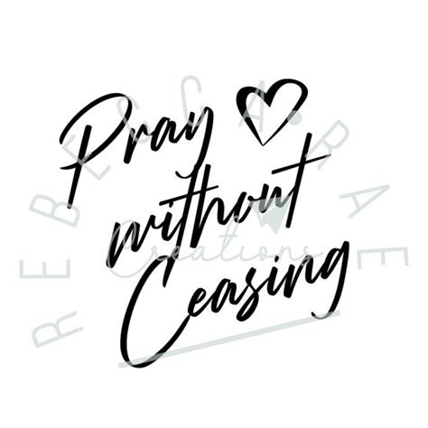 Pray Without Ceasing Svg Bible Verse Digital Download Etsy