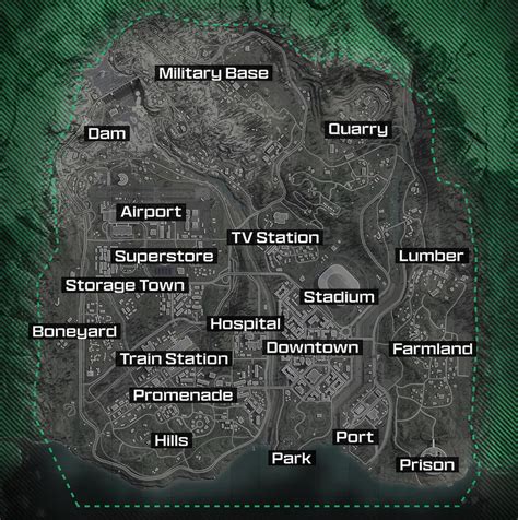 Verdansk Cod Warzone Map Layout Points Of Interest Pois