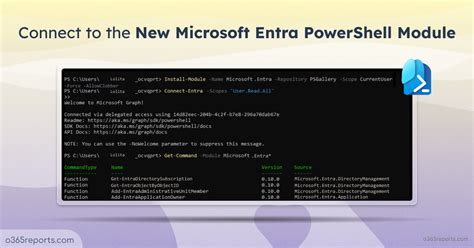 Connect To The Microsoft Entra Powershell Module Office 365 Reports