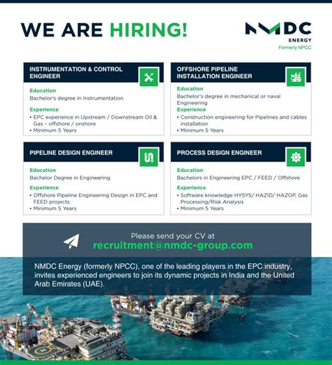 Engineering Hiring Npcc Nmdc Multibilliondollar Bharath