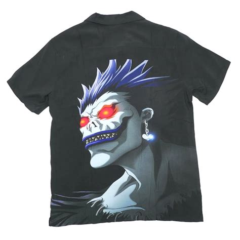 Japanese Brand Licensed Death Note Rayon Anime Button Down Shirt Grailed