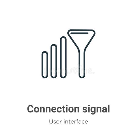 Connection Signal Outline Vector Icon Thin Line Black Connection