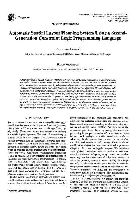 Pdf Automatic Spatial Layout Planning System Using A Second