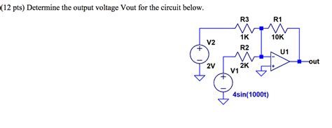 Solved Determine The Output Voltage Vout For The Circuit