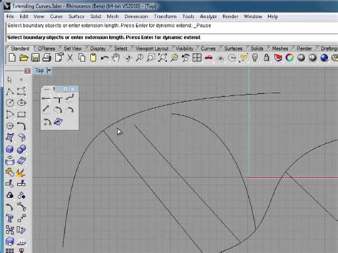 Rhino 5 Tutorial Extending Curves Infiniteskills Training Youtube