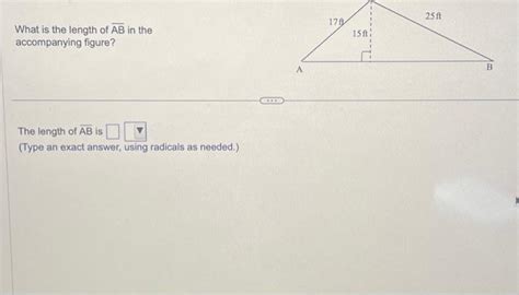Solved What Is The Length Of AB In The Accompanying Figure Chegg Com
