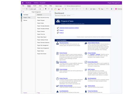 OneNote Project Templates